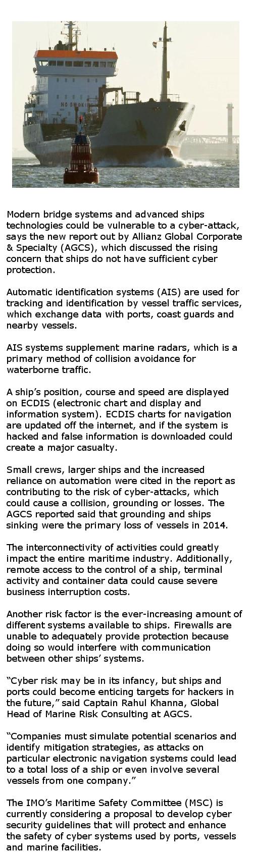 Ships Prone To Cyberattacks