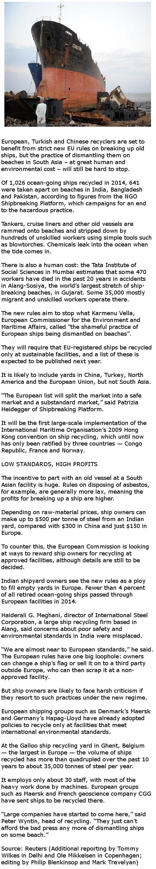 Scrapping Ships @ Human Cost